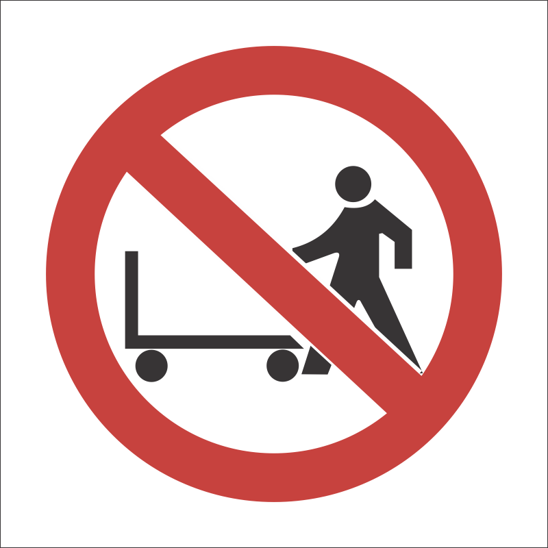 PV9 - SABS No trolleys safety sign | Safety Signs & Equipment